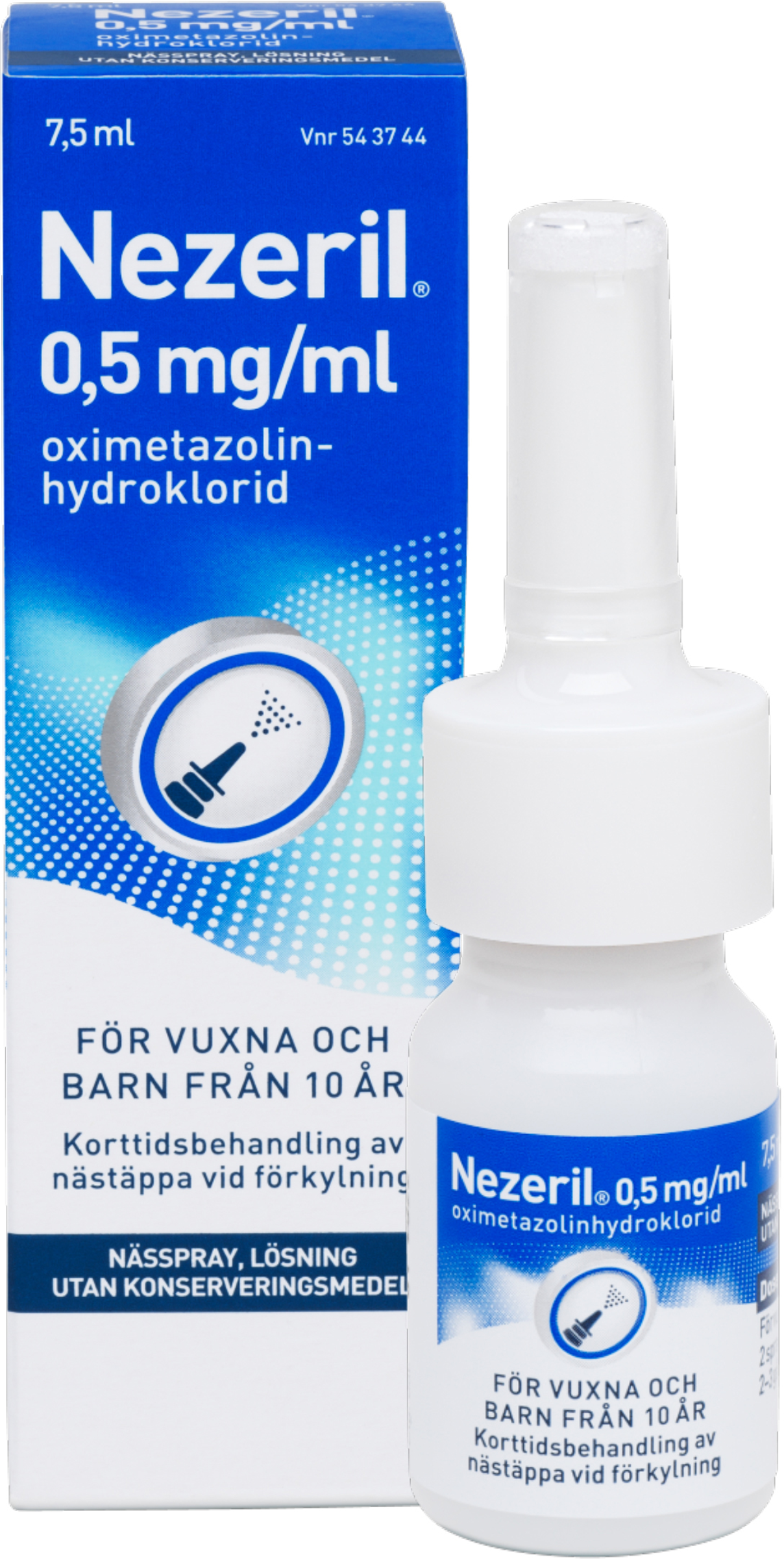 Nezeril, nässpray, lösning 0,5 mg/ml | DOZApotek.se